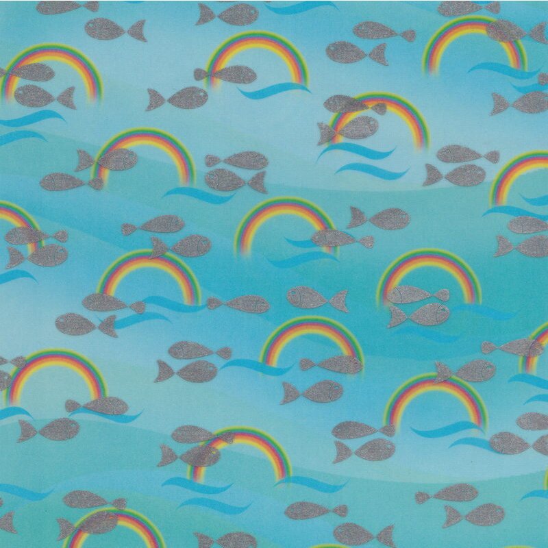 Tranparentpapier Fisch/Regenbogen