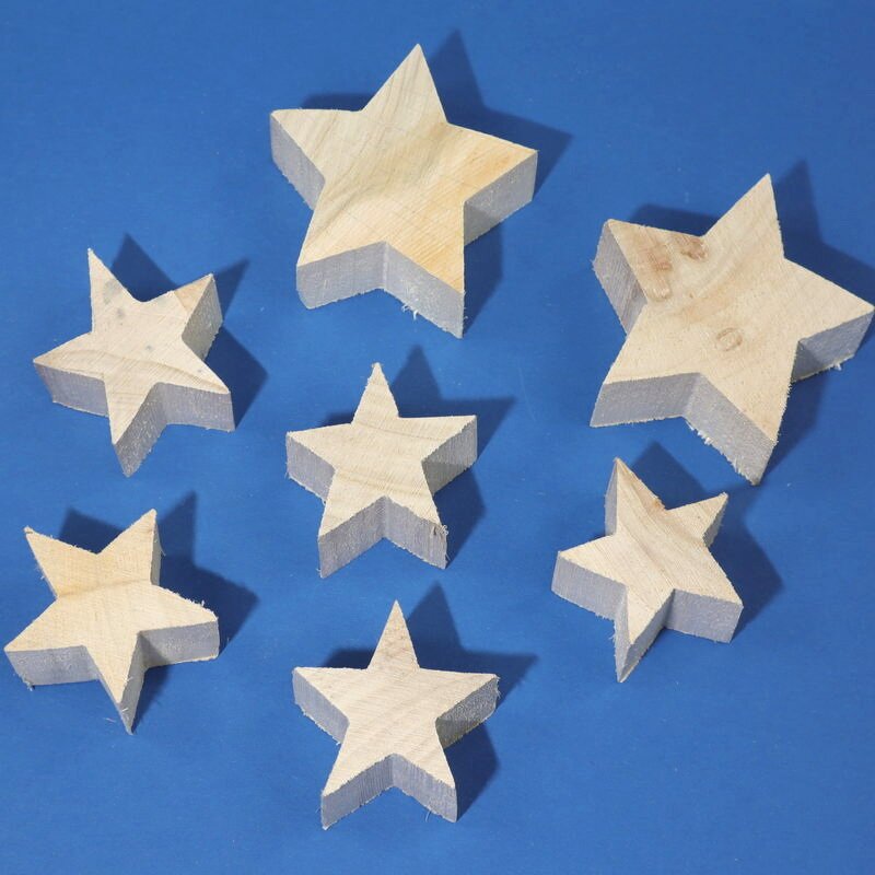 Holzsterne zum Gestalten