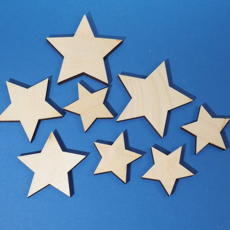 Holzsterne zum Legen, Basteln und Dekorieren